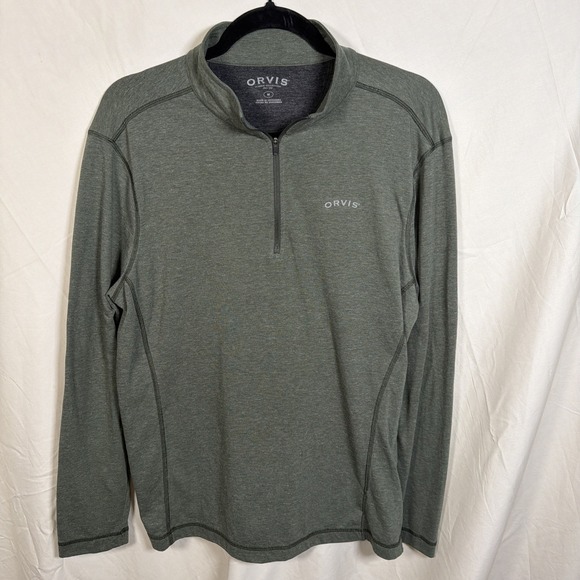 Orvis | Sweaters | Orvis Mens Medium Quarter Zip Pullover Green | Poshmark